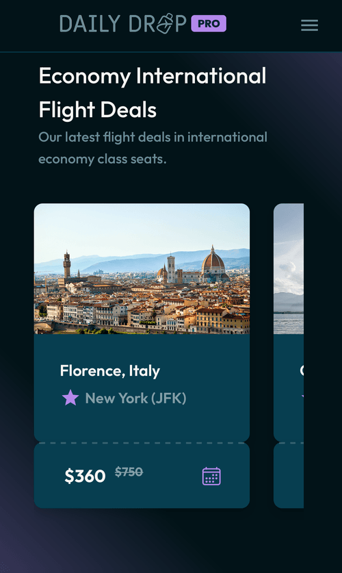 Daily Drop Pro | Never overpay for travel again