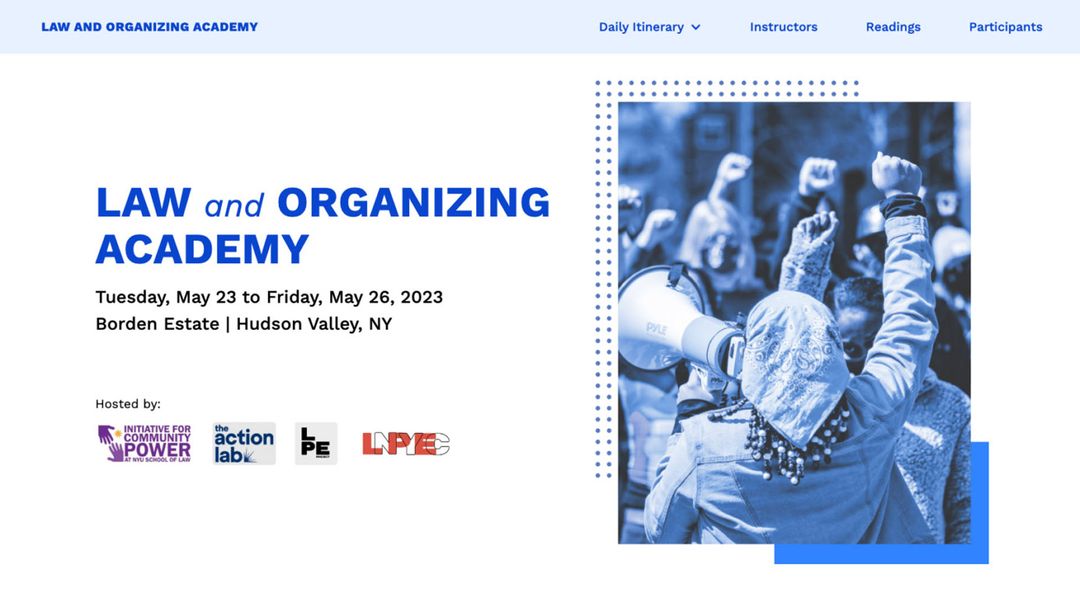 Law & Organizing Academy | The Action Lab