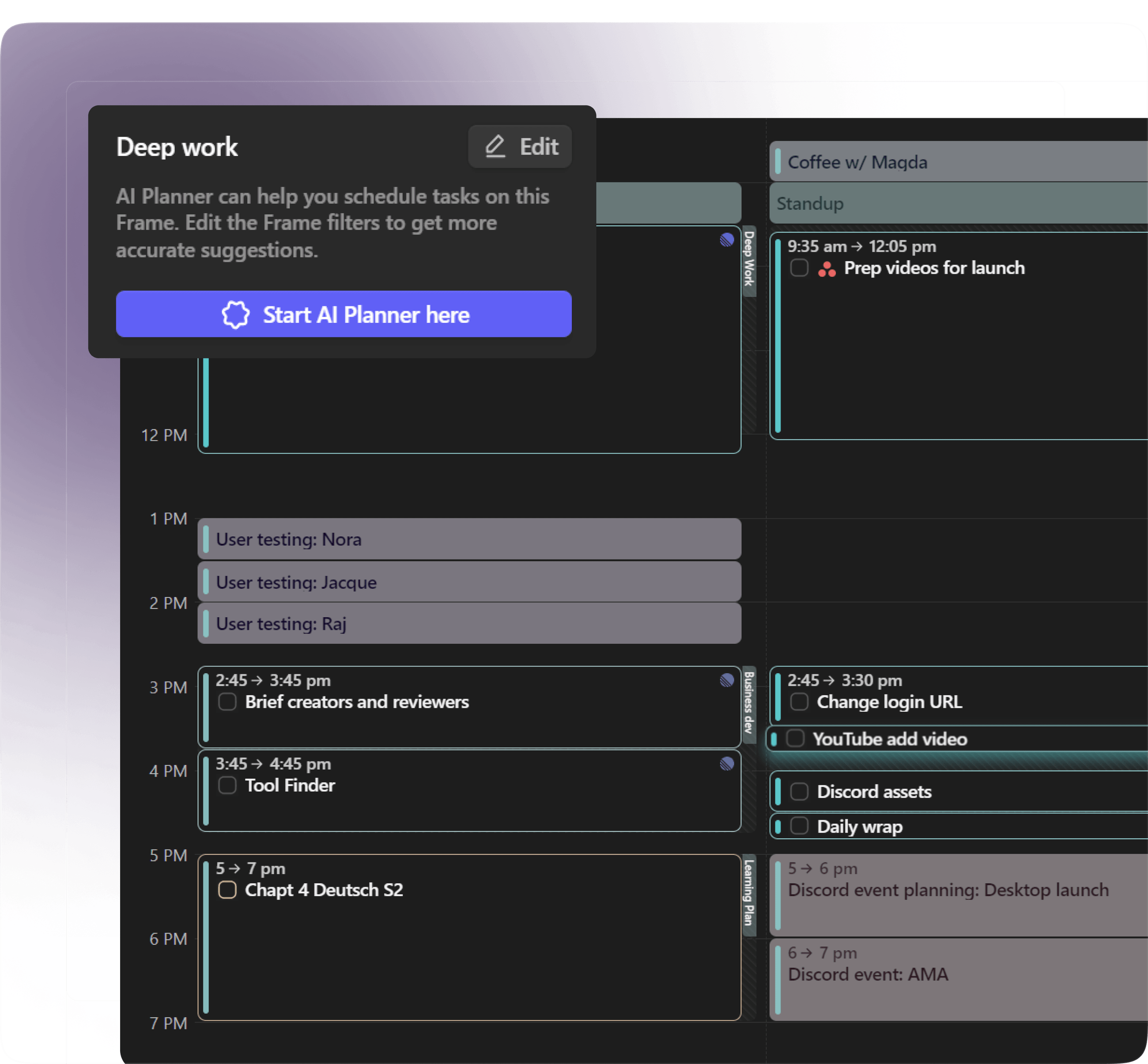 Morgen Calendar and Task Manager