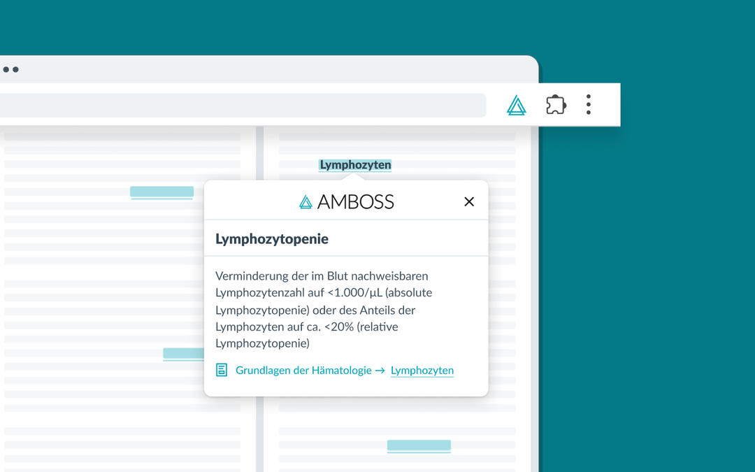 AMBOSS Chrome-Extension für medizinische Fachbegriffe