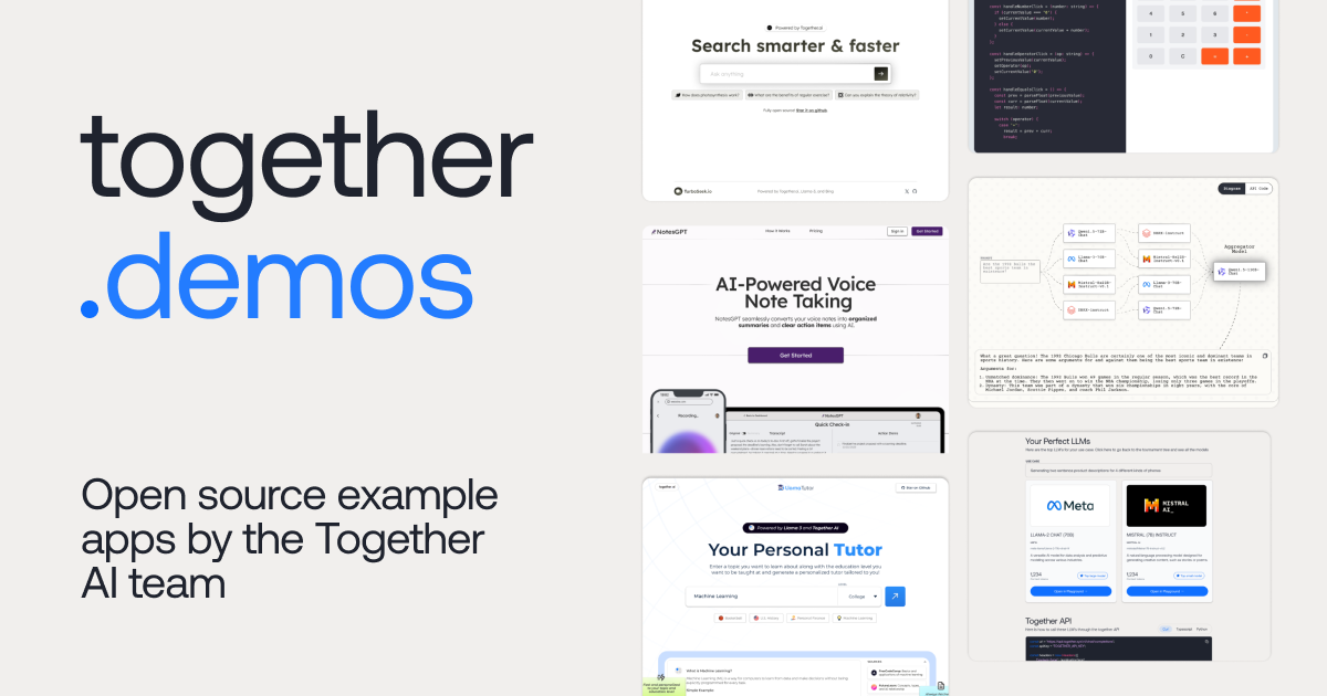 Together AI | Demos & Example AI Apps