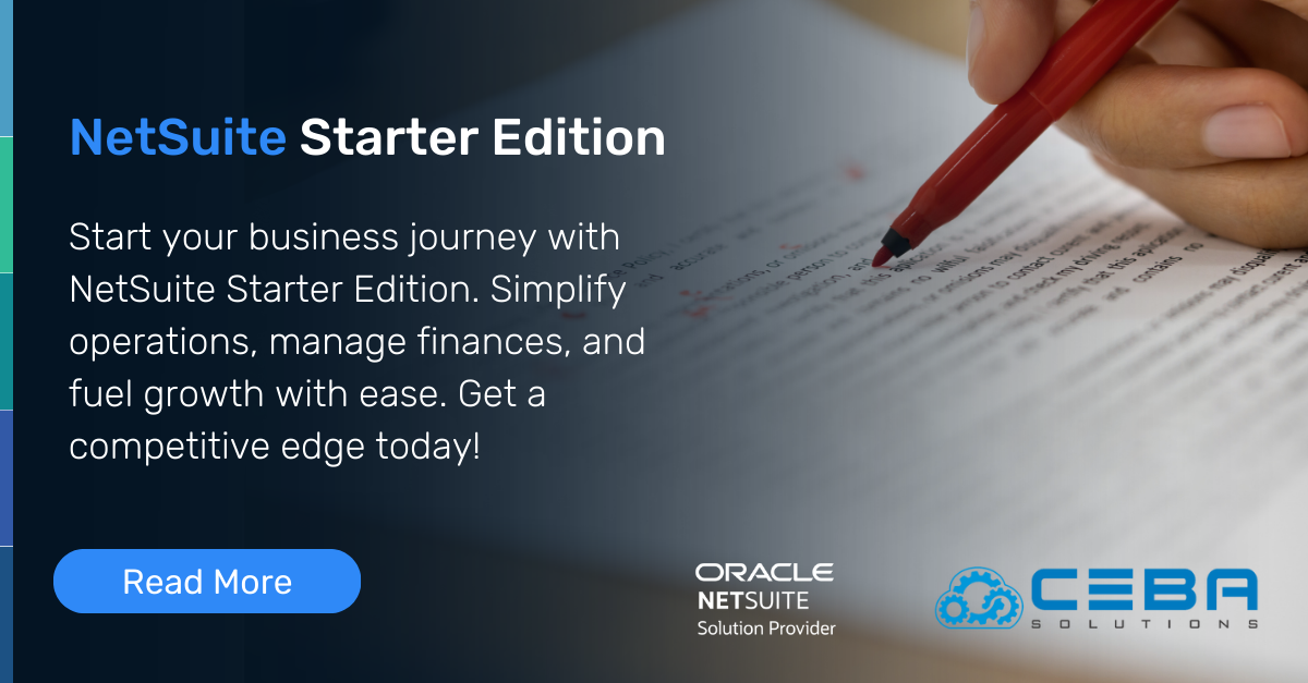 Get Started with NetSuite Starter Edition | Business Simplified