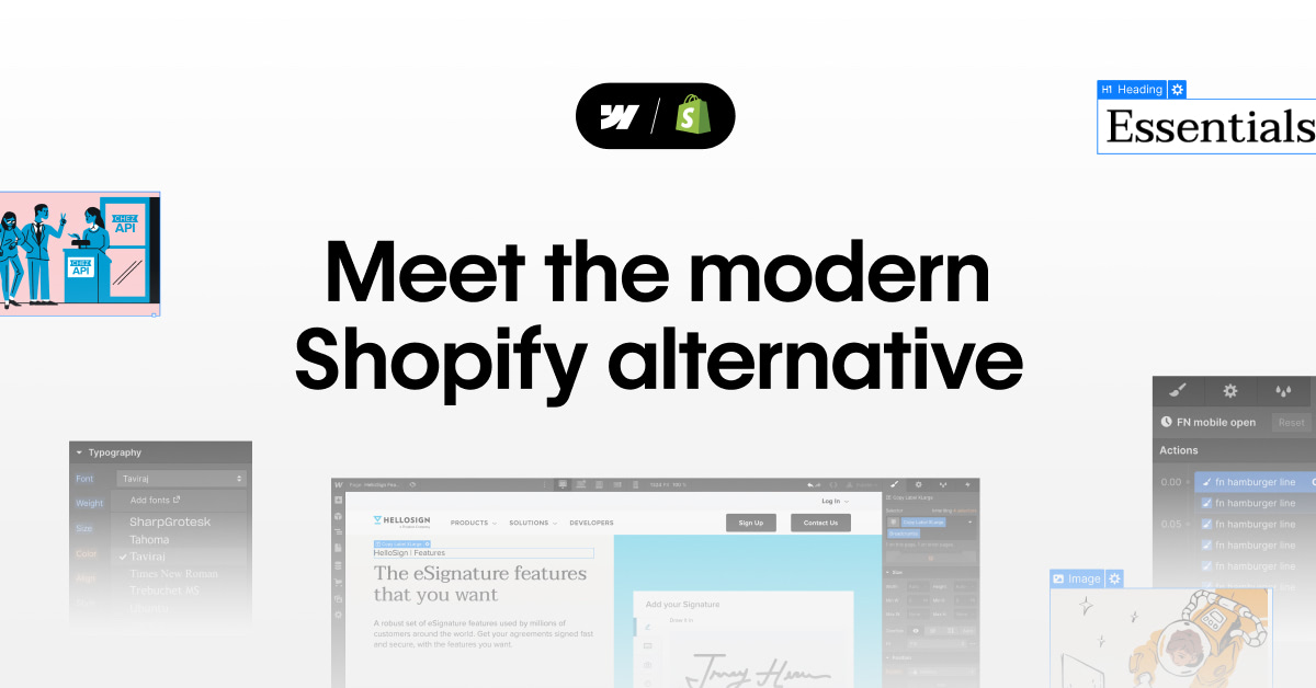 Webflow vs. Shopify | Discover the visual alternative to Shopify