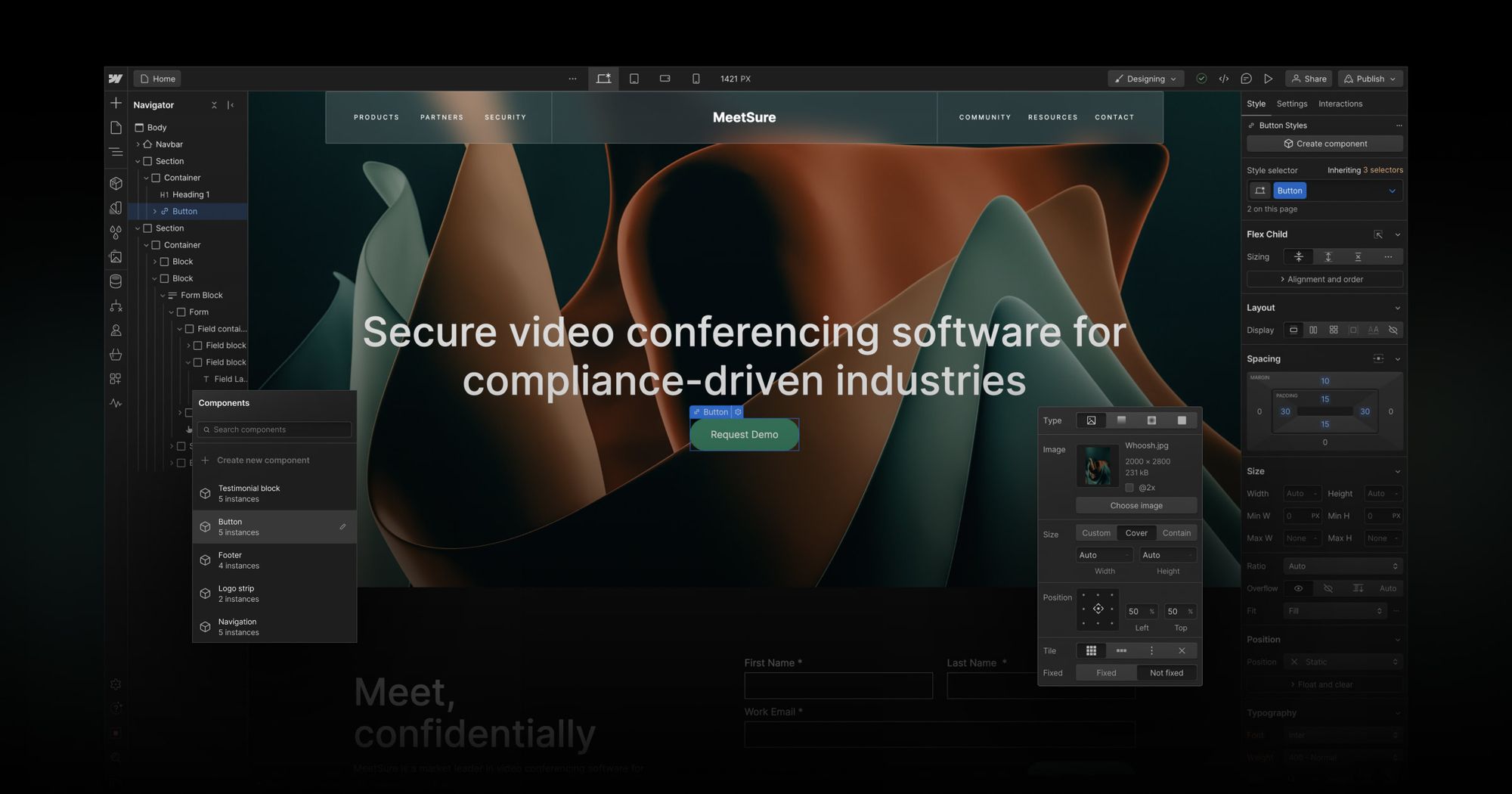 Additional sizing and layout controls | Webflow Updates