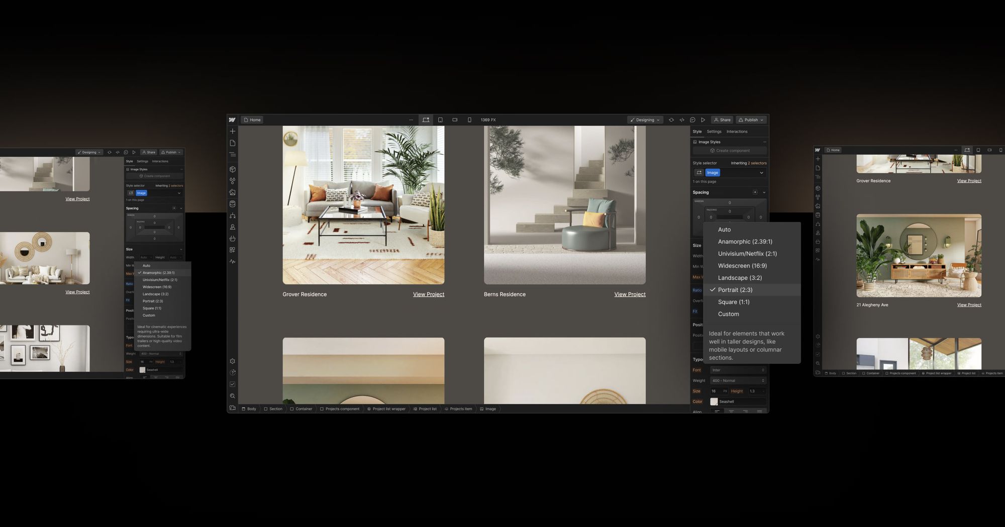Additional sizing and layout controls | Webflow Updates