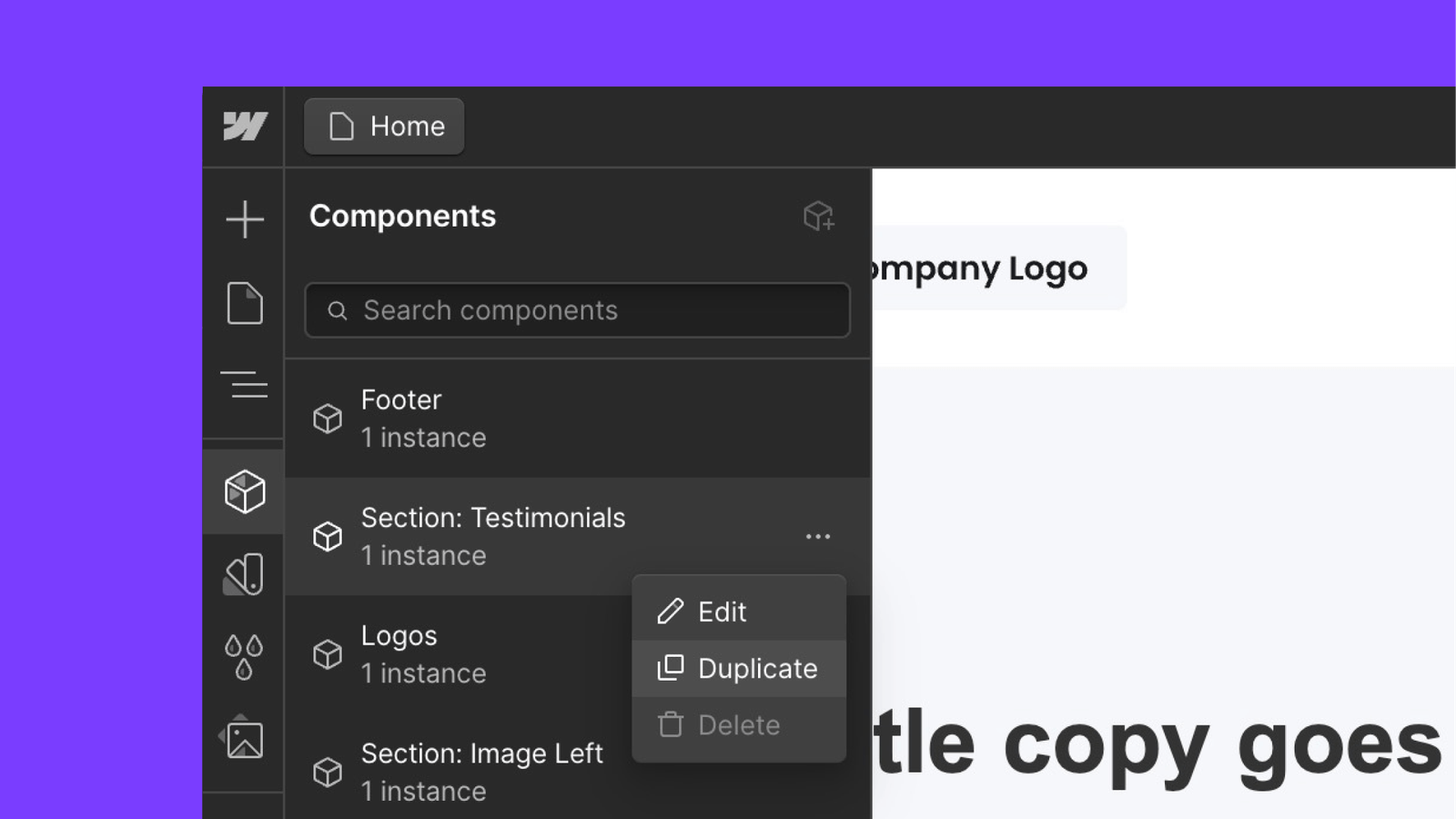 Copy and paste between projects | Webflow Updates Copy and paste between projects | Webflow Updates