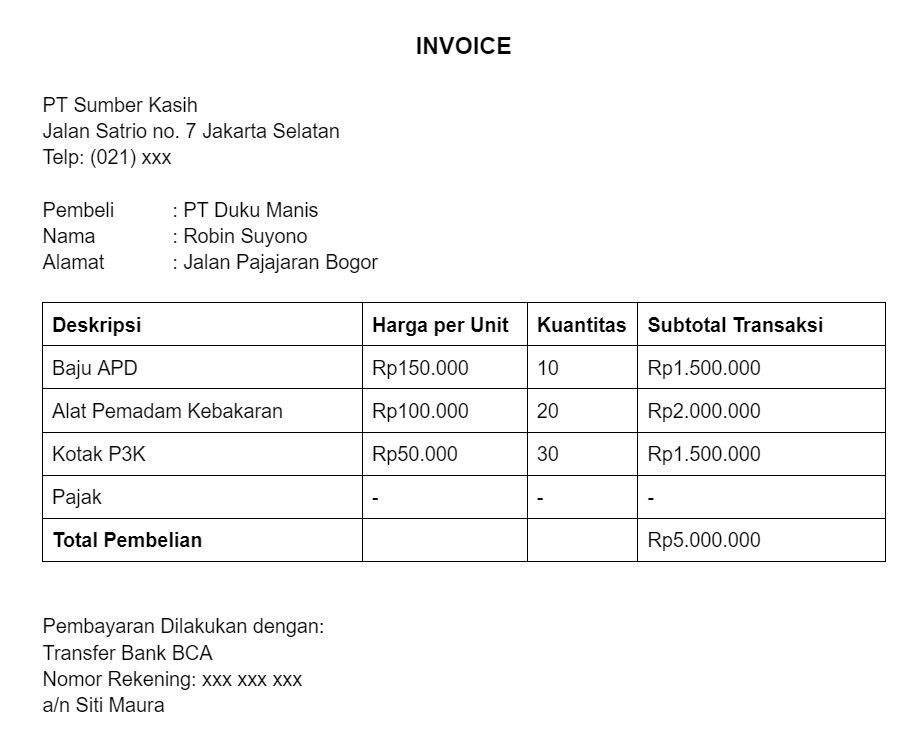 Ini 7 Contoh Membuat Invoice Tagihan, Pembayaran, dan Penjualan!