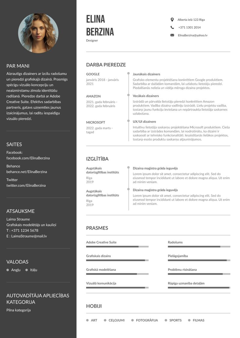 Cv-Pavyzdys - Sukurkite savo gyvenimo aprašymą naudodami mūsų ...