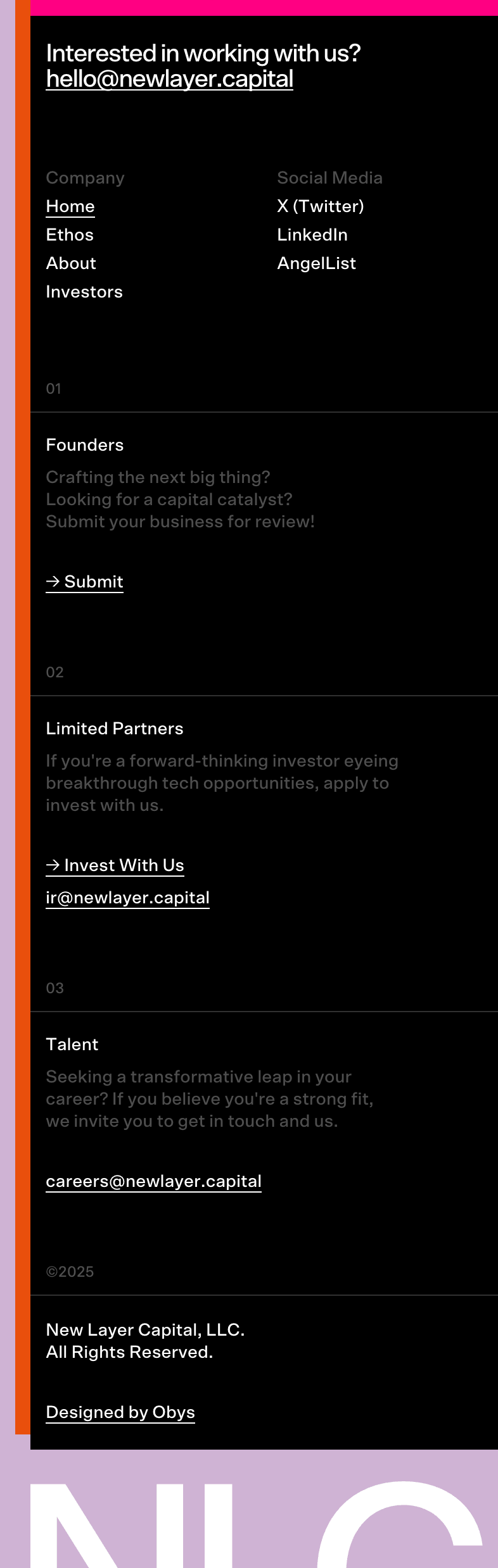 Footer | New Layer Capital