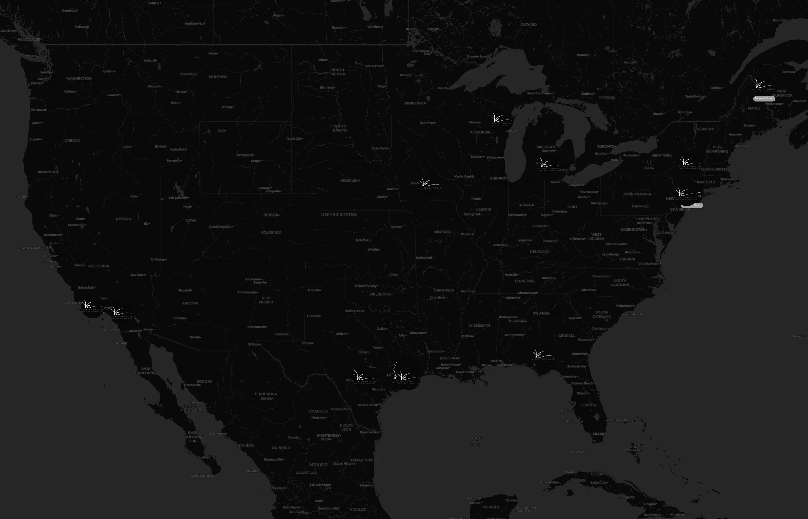 How many Visible Changes are there in the United States of America?