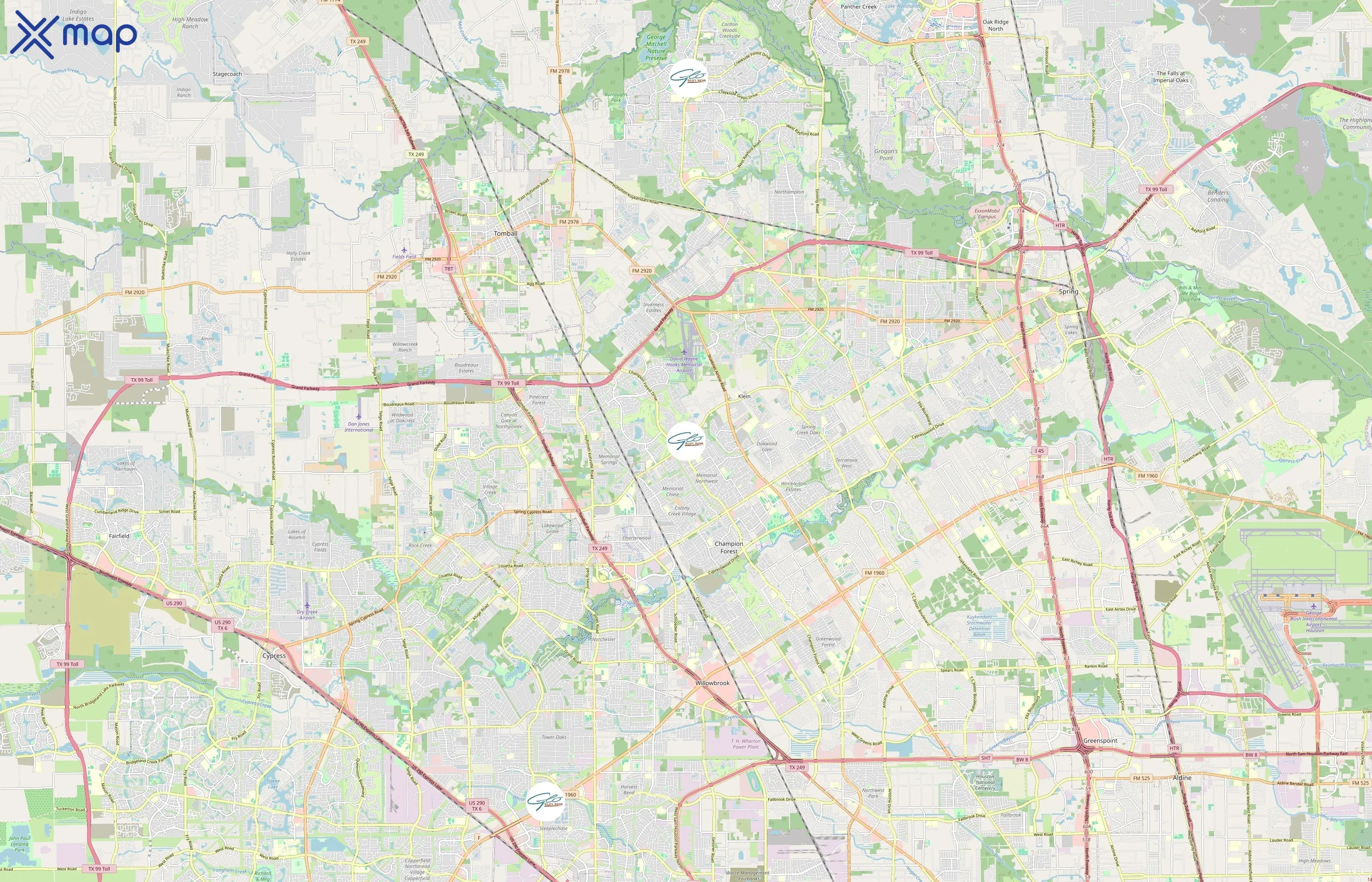 How many Glo Sun Spa are there in the United States of America?