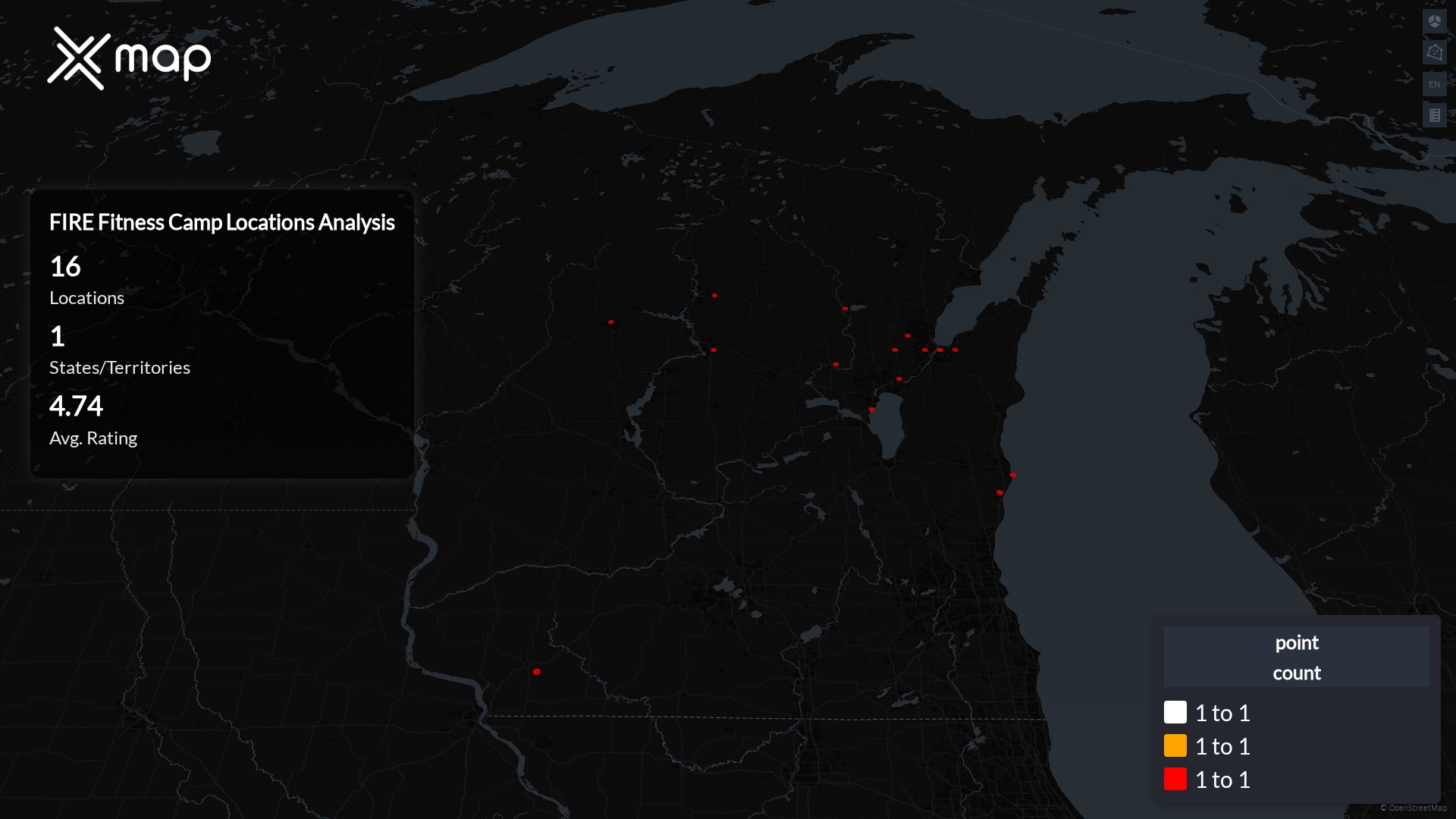 How many FIRE Fitness Camp are there in the United States of America?