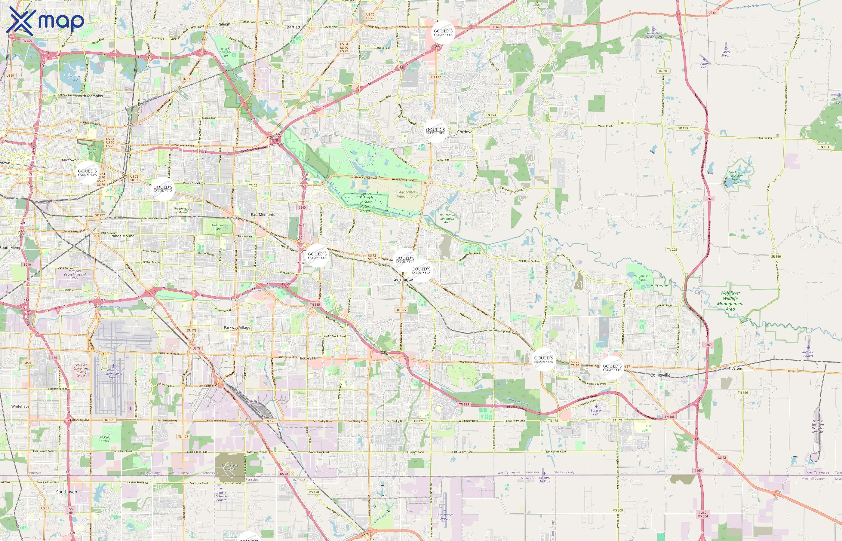 How many Gould's Salon Spa are there in the United States of America?