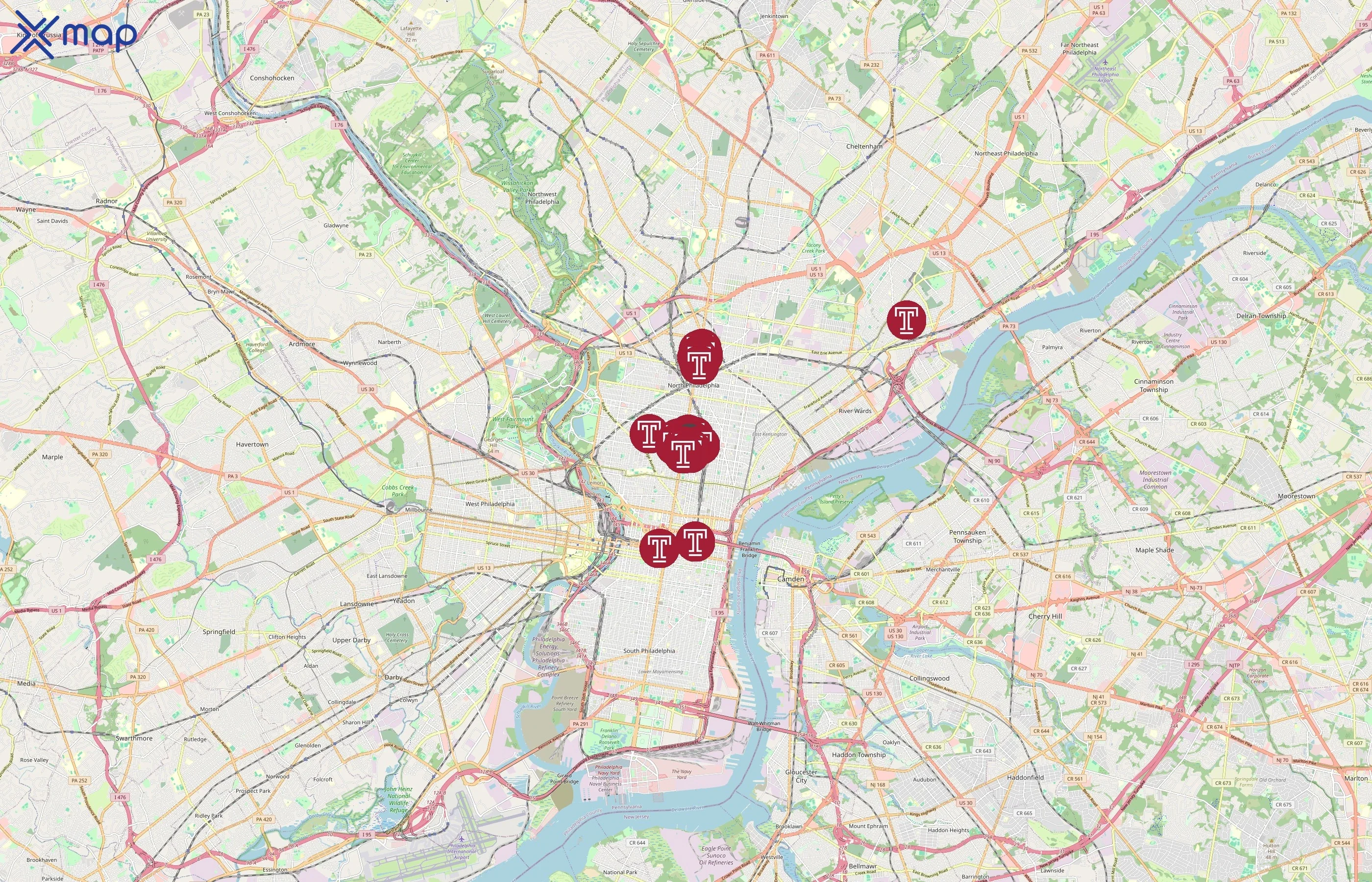 How many Temple University are there in the United States of America?