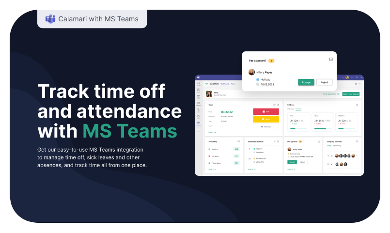 Time-Off and Attendance Tracking with Microsoft Teams | Calamari HR ...