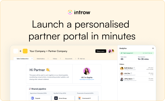 Introw PRM - Launch a personalised partner portal in minutes