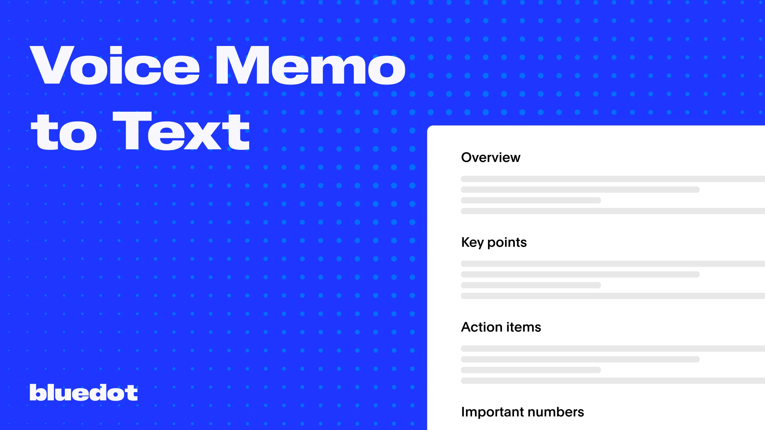 Mémo vocal en texte