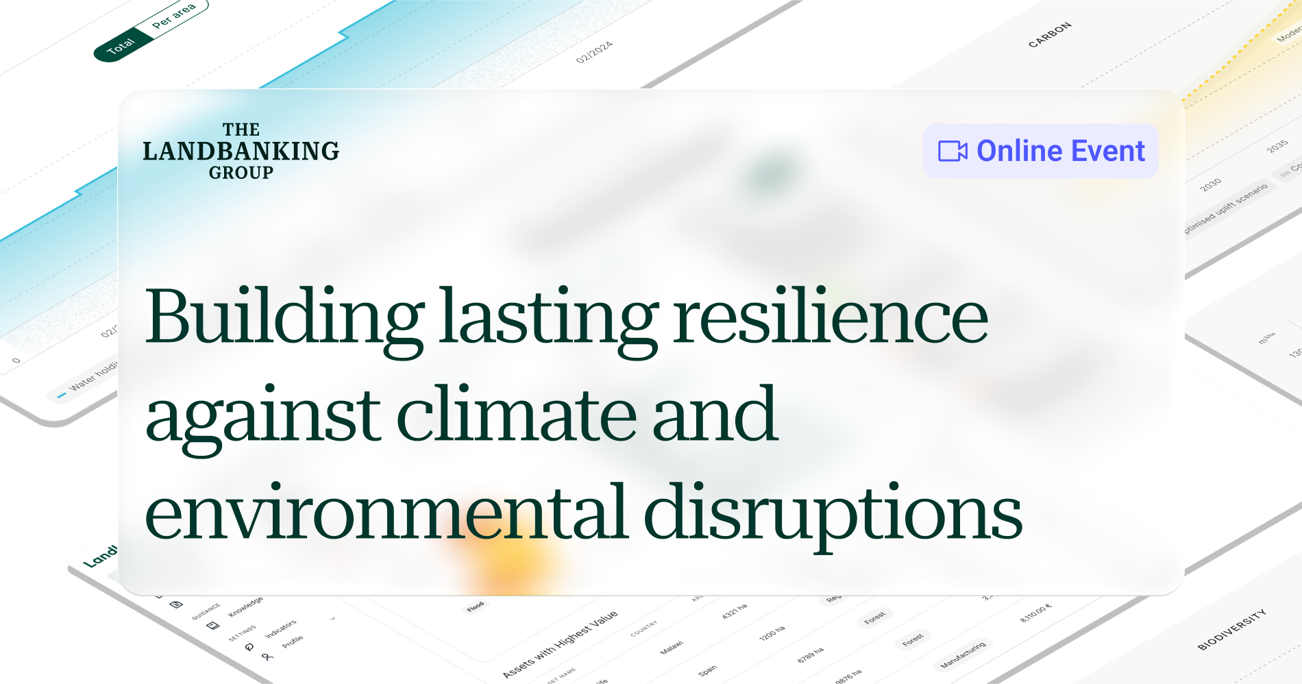 Online event | Building lasting resilience against climate and ...