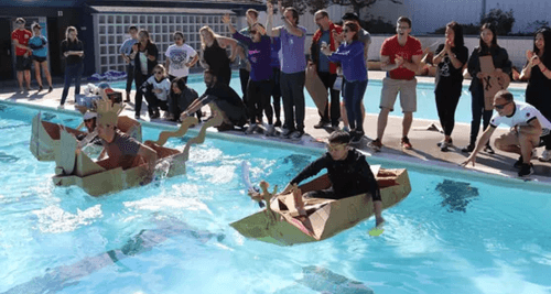 Cardboard Boat Build | Cardboard Boat Building Challenge | FullTilt ...