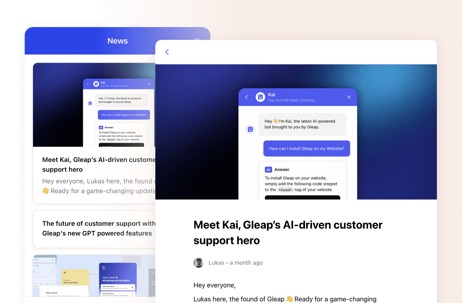 Gleap: All-in one AI customer feedback platform