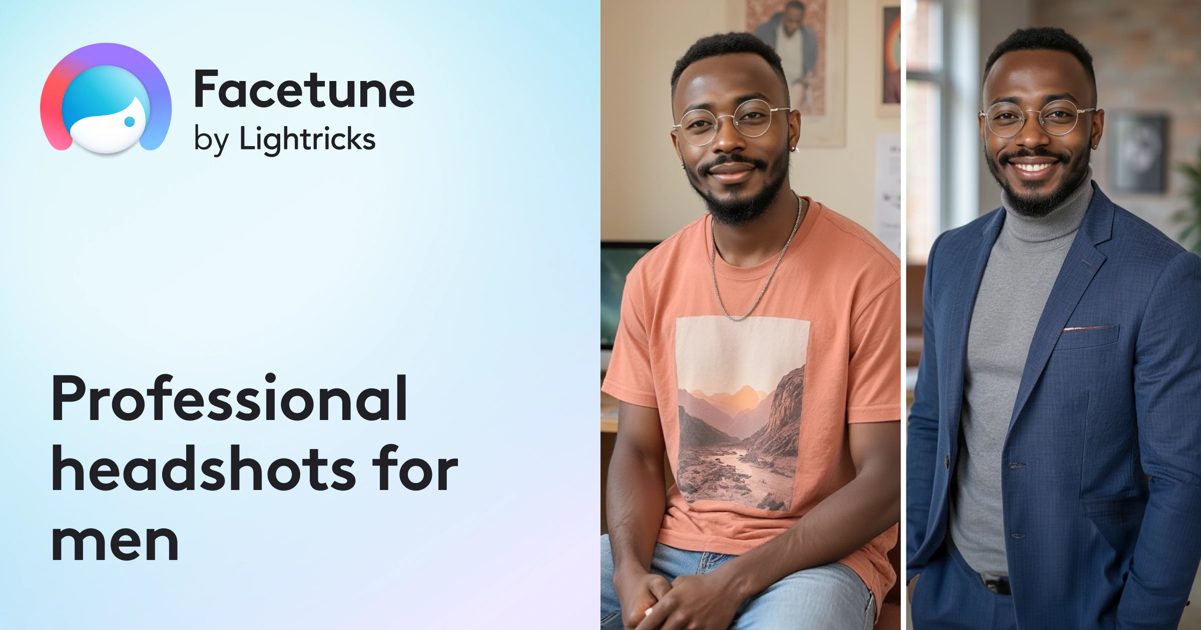 Headshots For Men: Take Professional Male Headshots With AI | Facetune