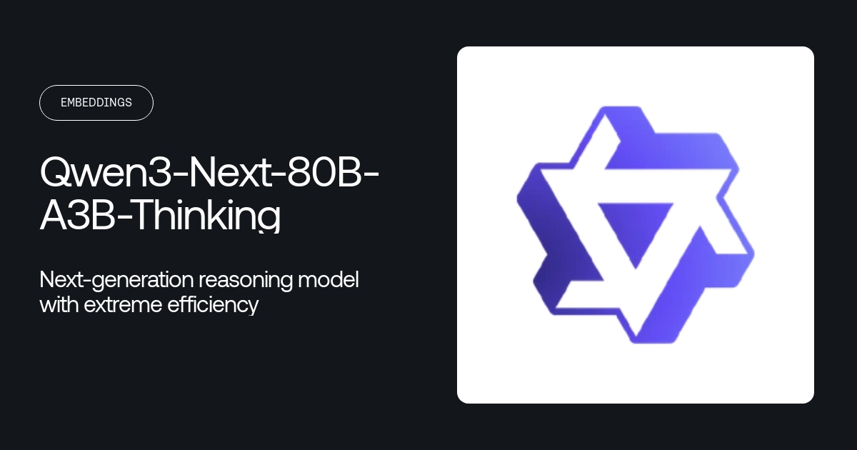 Qwen3-Next-80B-A3B-Thinking API | Together AI