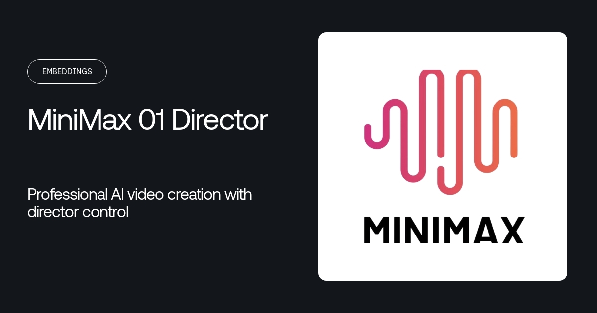 MiniMax 01 Director API | Together AI