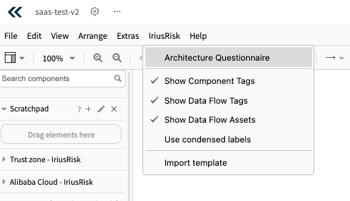 IriusRisk Documentation | Answer our questionnaire to create a diagram