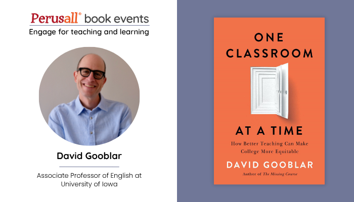 One Classroom at a Time book event with David Gooblar