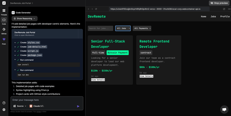 Bind AI IDE - Code Editor and AI Chat