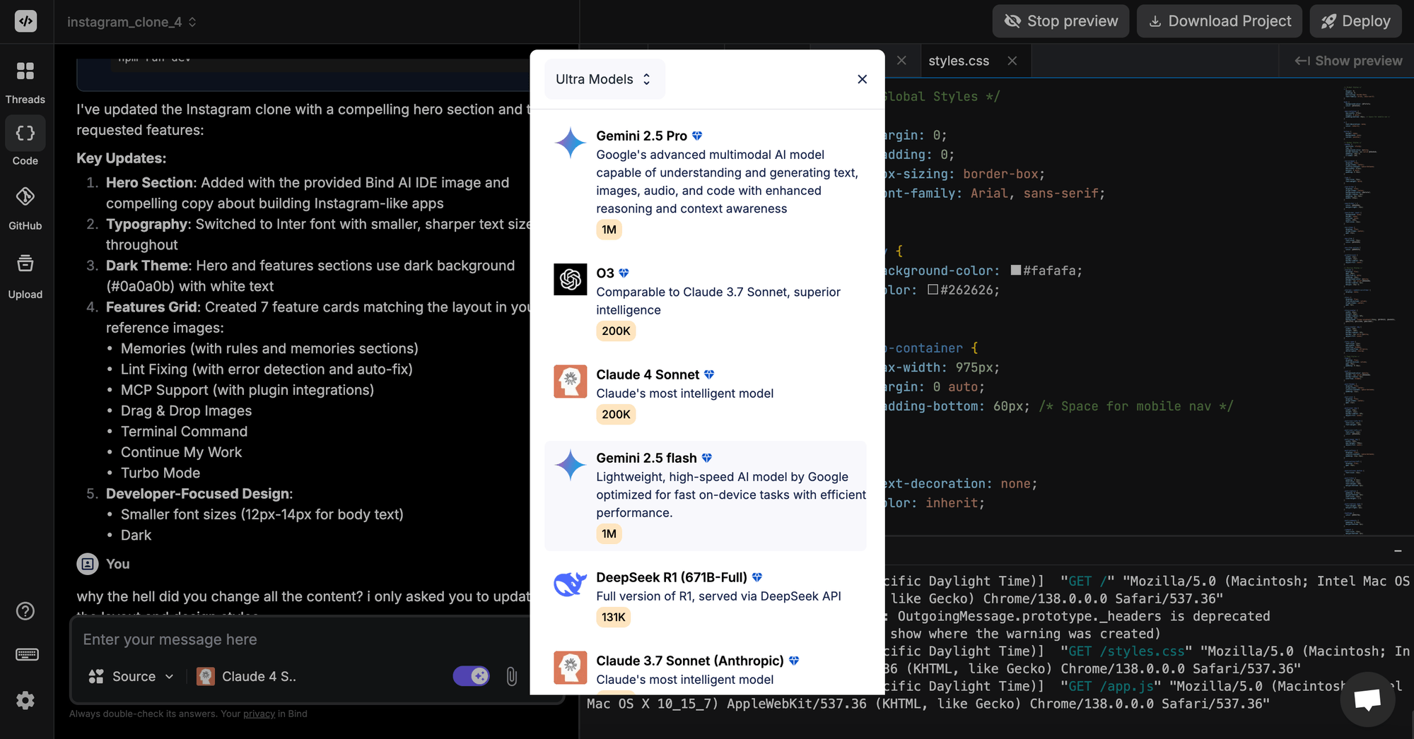 Bind AI IDE - Code Editor and AI Chat