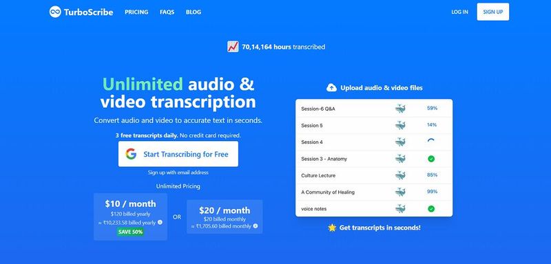 TurboScribe - Best AI apps of 2024