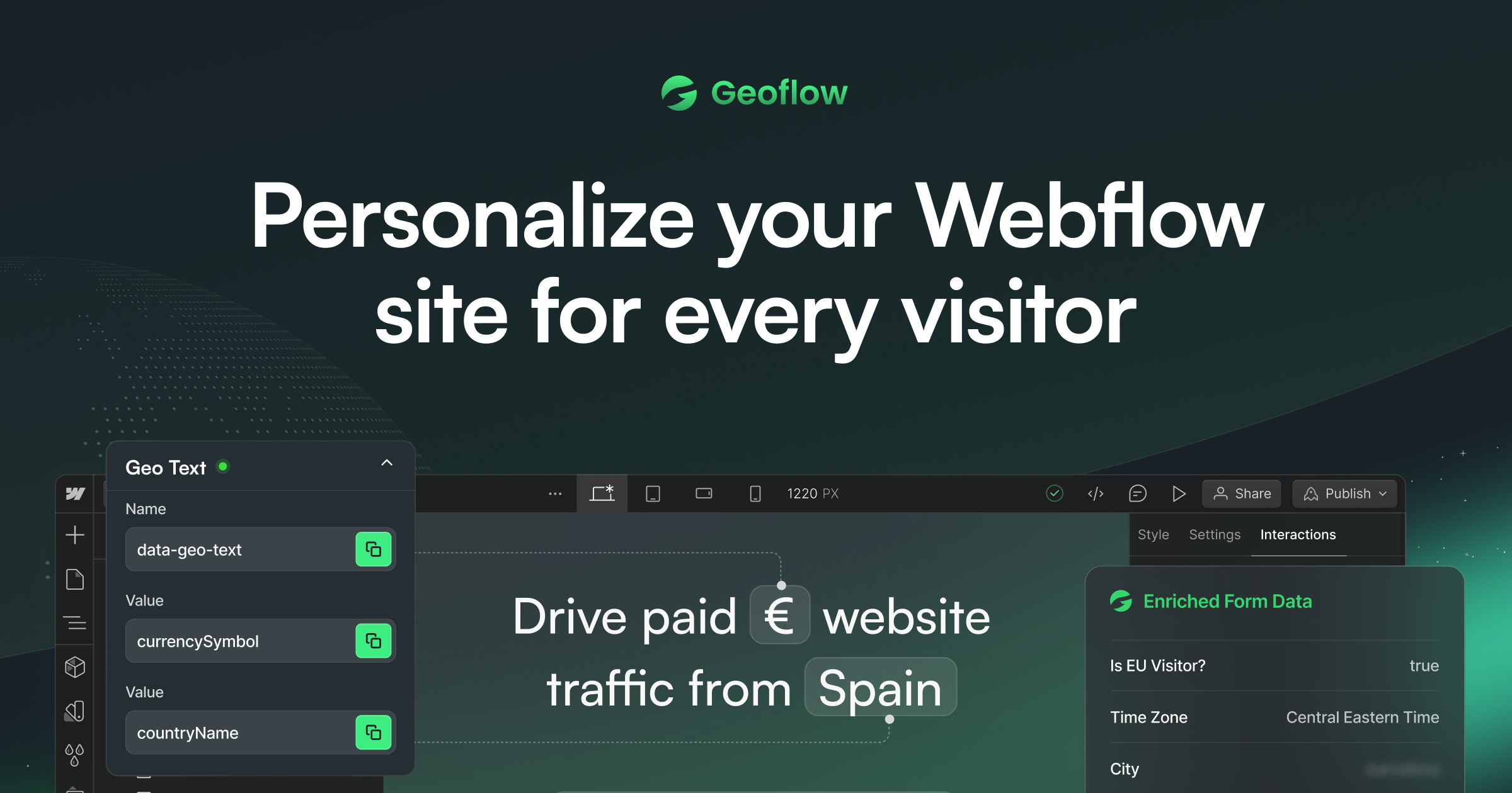 Geoflow | Personalize your Webflow site for every visitor
