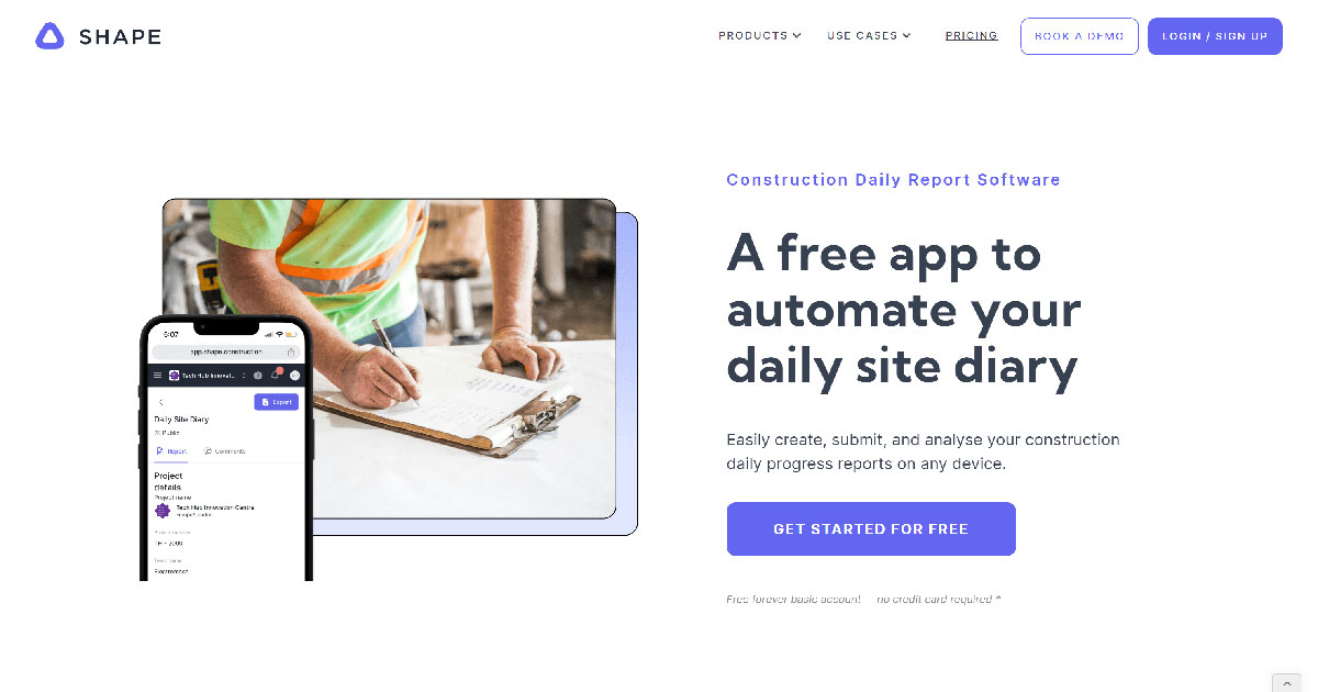 Automate your daily site diary | Shape
