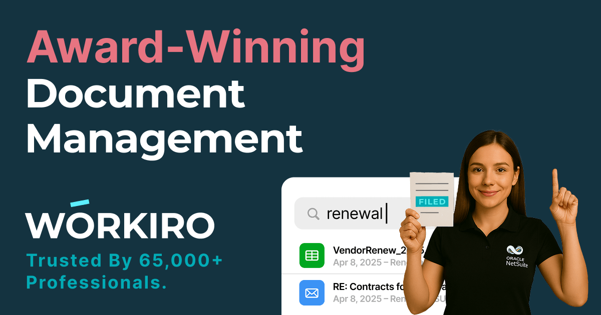 Document Management | Specialized for NetSuite & Accountants | Workiro