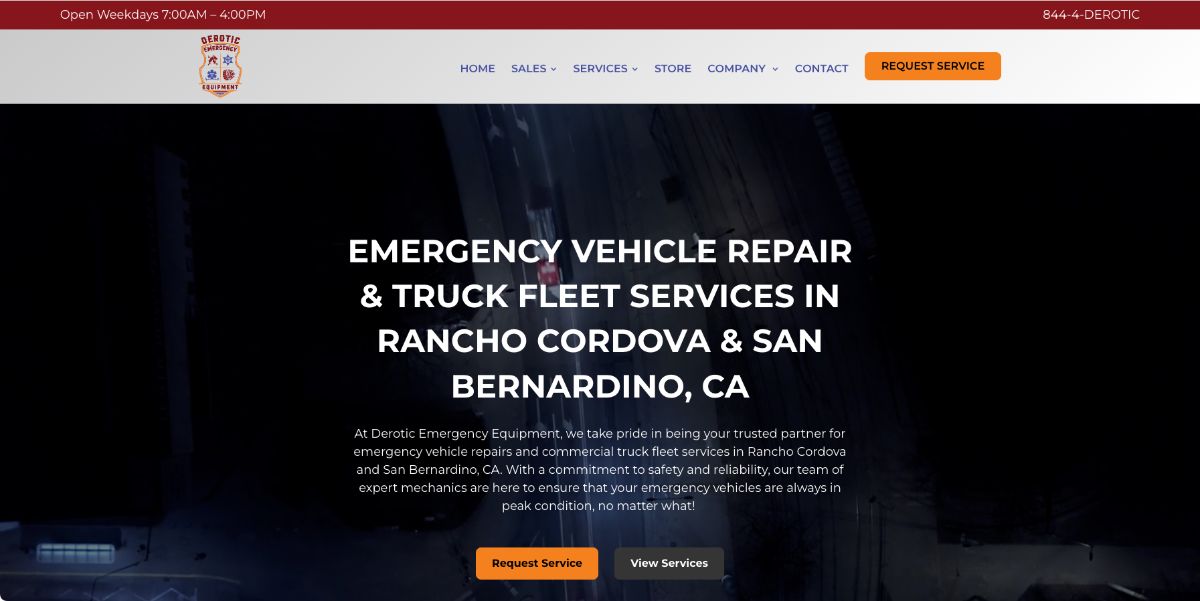 Emergency Vehicle Repair & Fleet Service in Sacramento & San Bernardino, CA