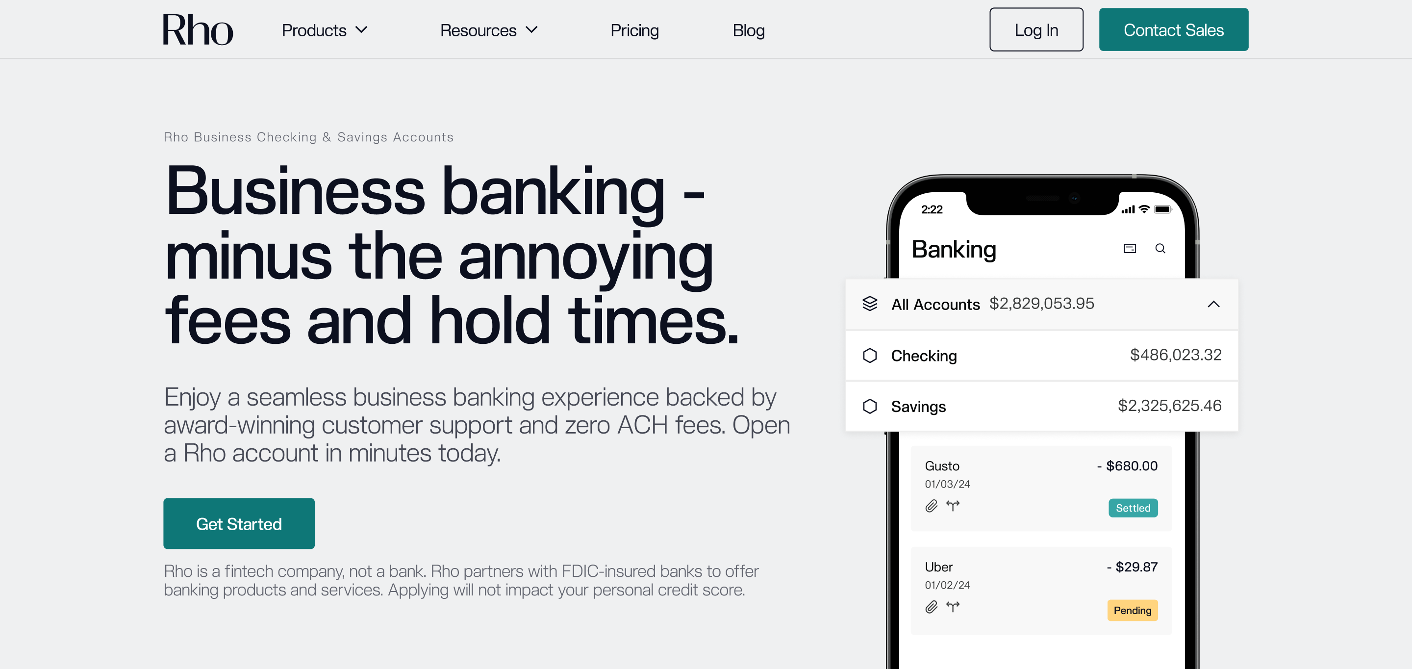 Rho Business Checking & Savings Accounts | Apply in Minutes
