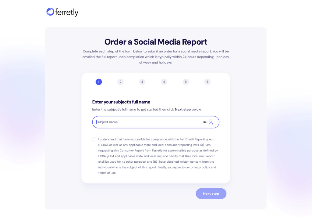 Order a Social Media Report - Ferretly