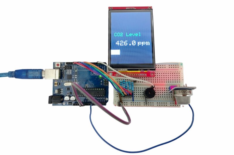 Voltaat Learn - Measure the CO2 concentration using the Arduino