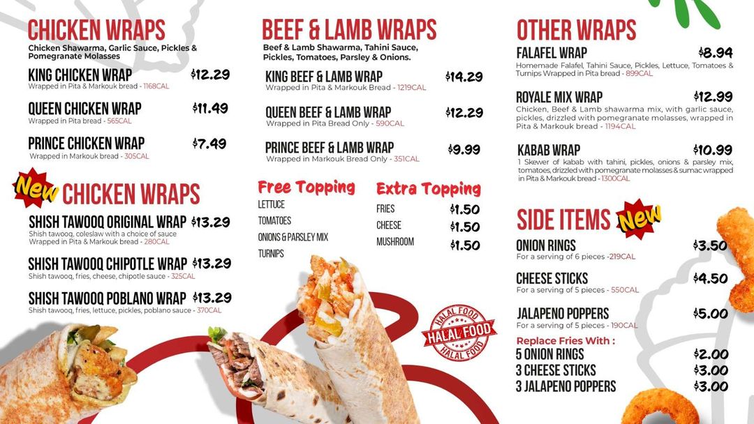 Our Menu -Shawarma Royale