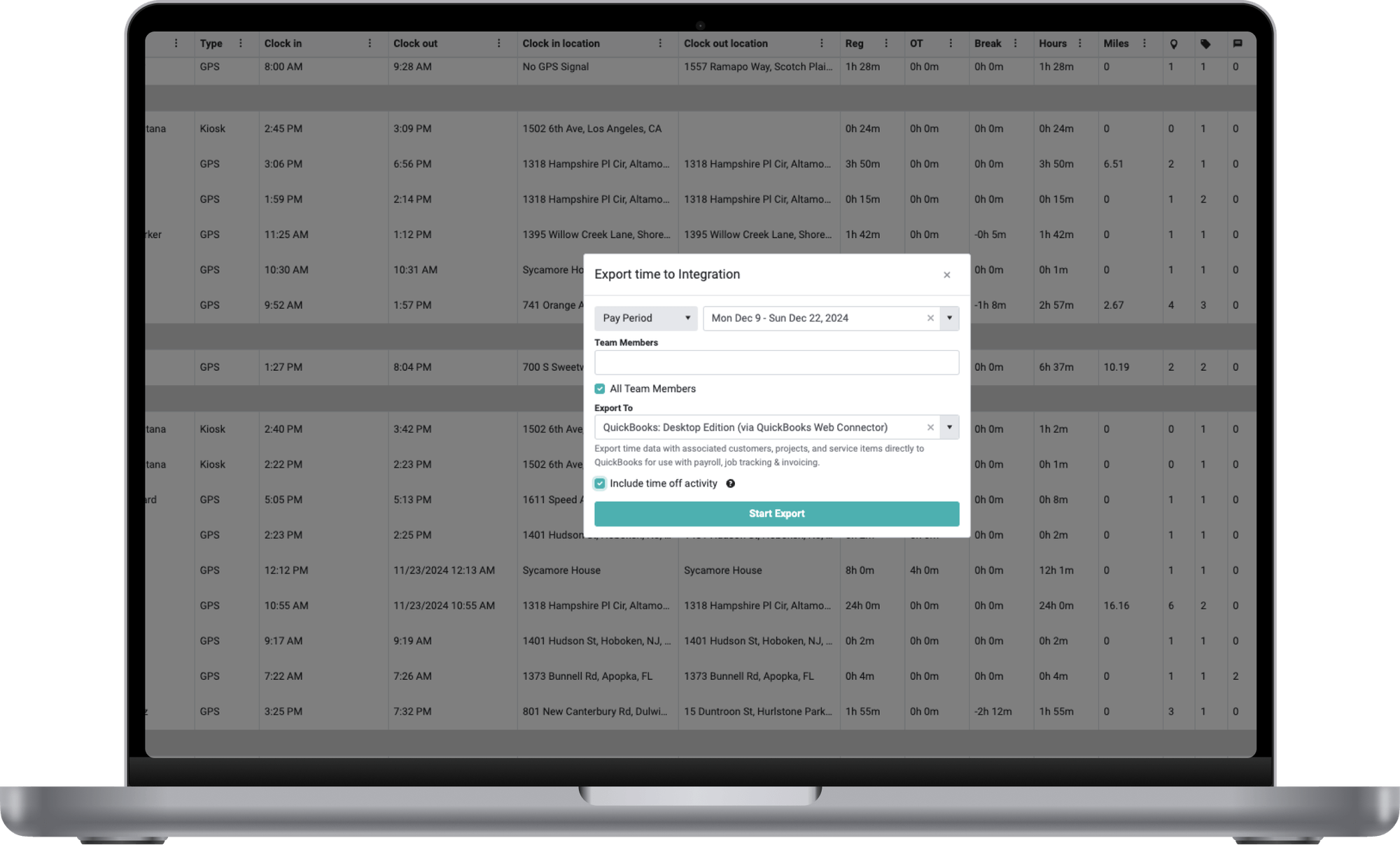 Time Clock Kiosk | Workyard