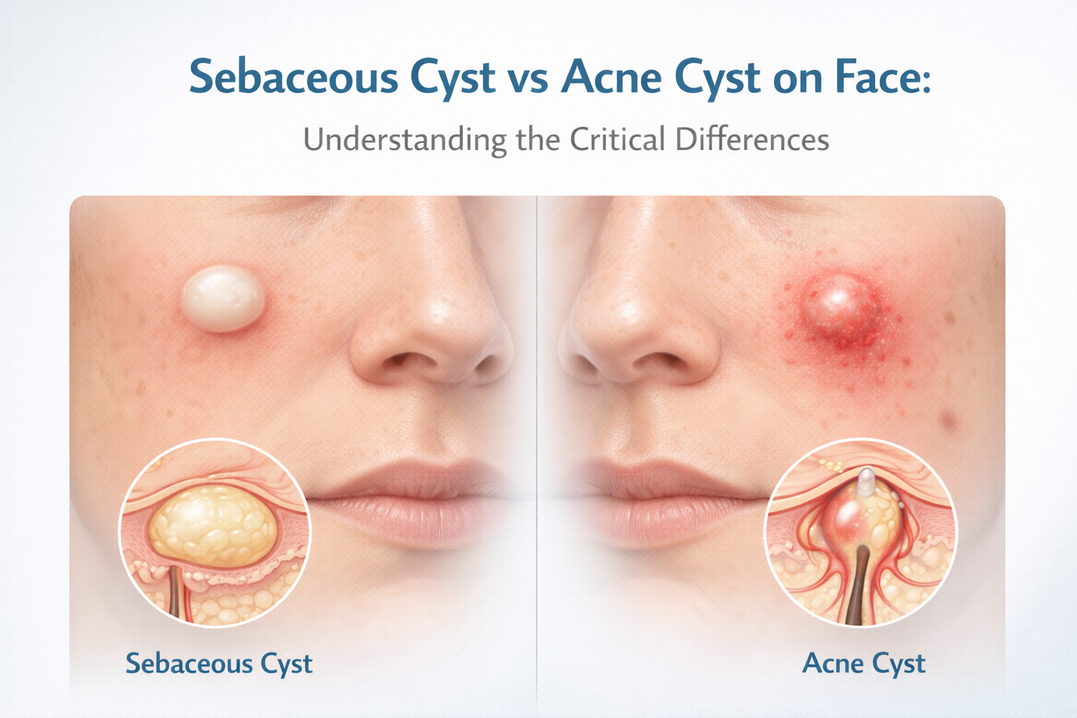 Sebaceous Cyst vs Acne Cyst on Face: Key Differences 2025