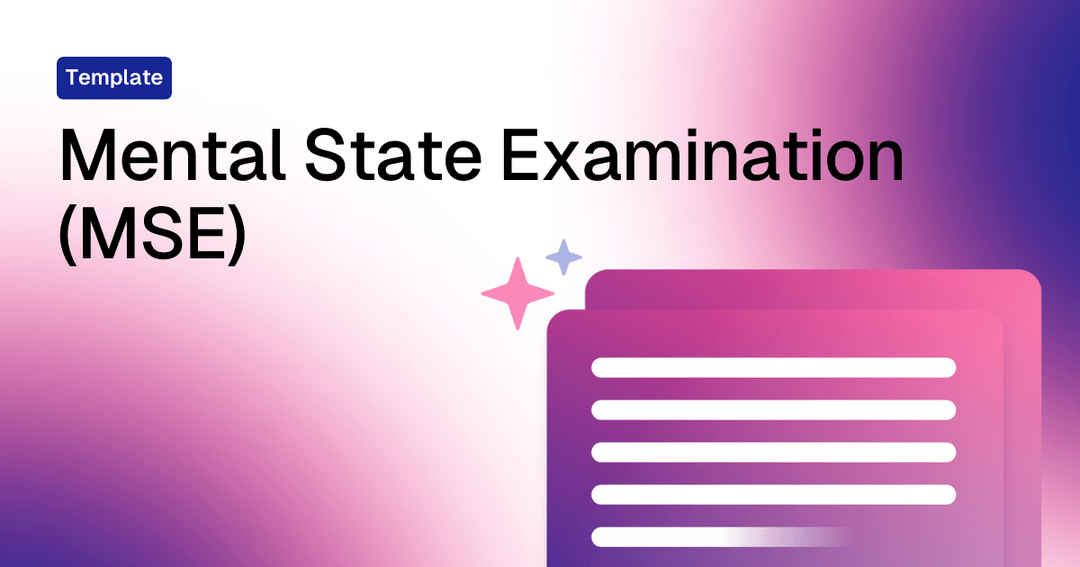 Mental State Examination Template with Examples - Heidi Health