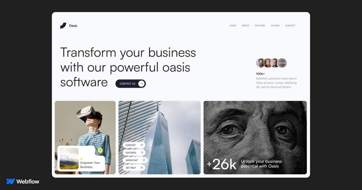 Oasis - Webflow Ecommerce website template