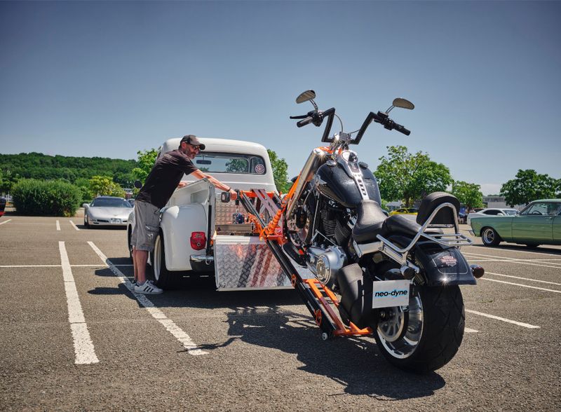 Neo-Dyne motorcycle ramps and cargo loaders