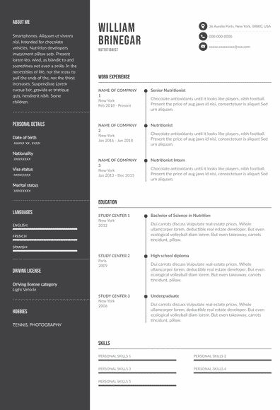 Nutritionist Resume: Examples & Writing Guide to Stand Out