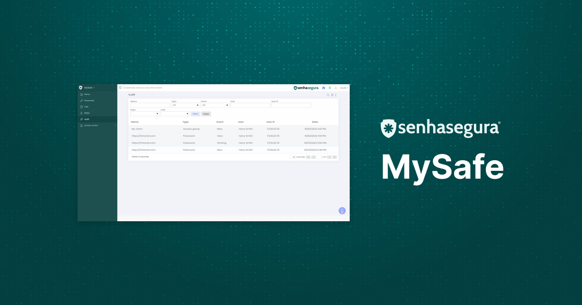 senhasegura MySafe - Cofre Pessoal