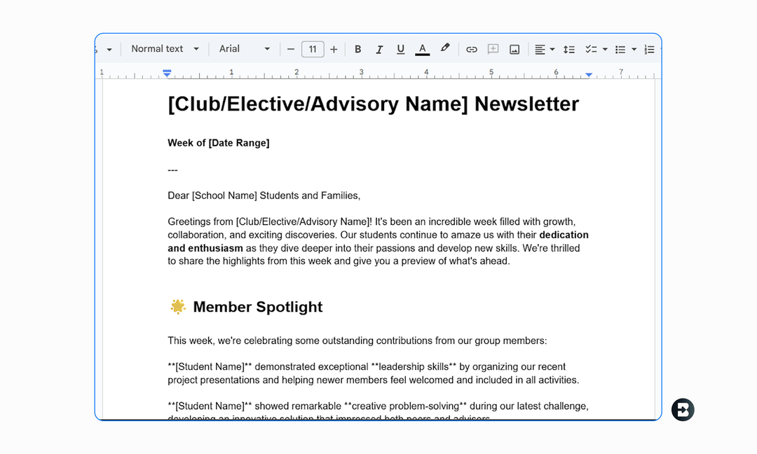 AI Newsletter Generator | Brisk Teaching