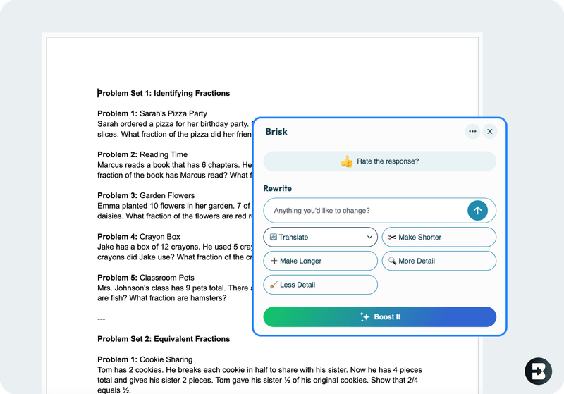 AI Math Problem Generator | Brisk Teaching