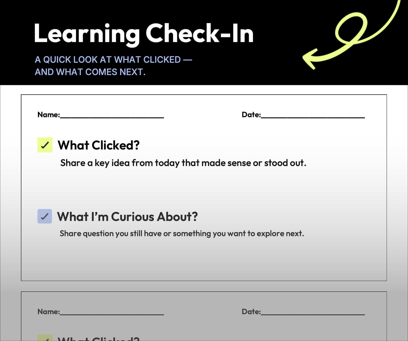 Free Printable Exit Ticket Template